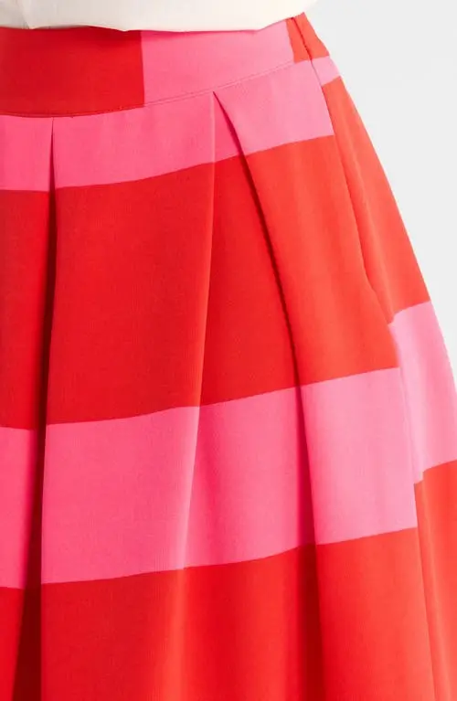 SUGARLIPS Lolli Stripe Pleated Midi Skirt