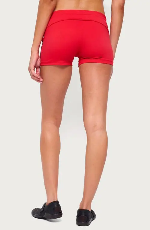 EDIKTED Ambar Contrast Stripe Foldover Shorts
