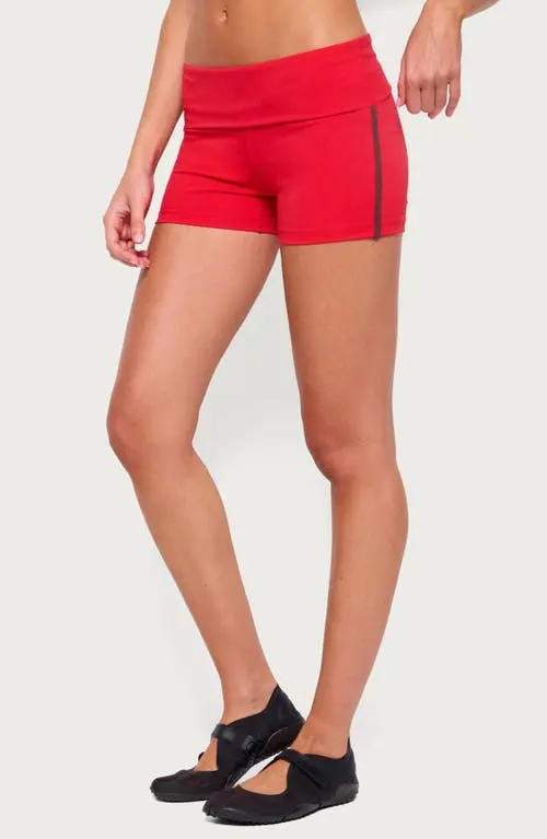EDIKTED Ambar Contrast Stripe Foldover Shorts