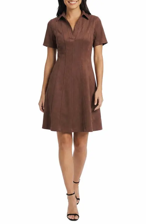 Maggy London Faux Suede Dress