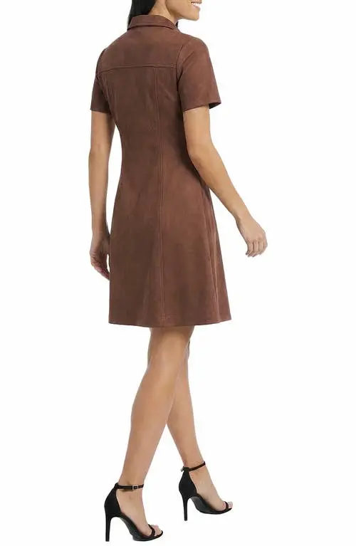 Maggy London Faux Suede Dress