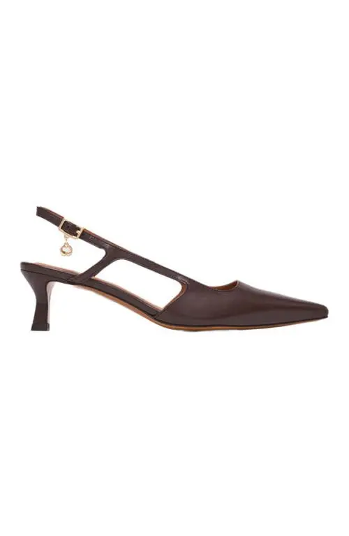 Maje Leather Slingbacks