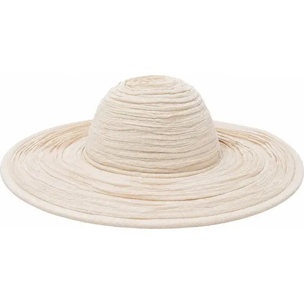 BRUNNA.CO Chantilly Sculptural Jute Sun Hat - White