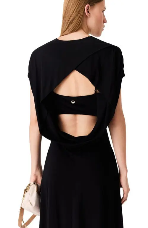 Maje Cowl-back Maxi Dress