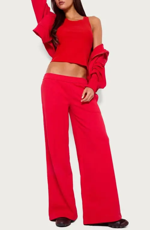 EDIKTED Francie Crop Stretch Cotton Rib Tank