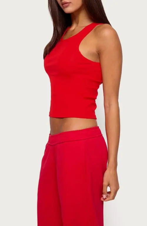 EDIKTED Francie Crop Stretch Cotton Rib Tank
