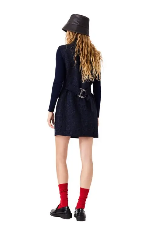 Maje Short Lurex Tweed Dress