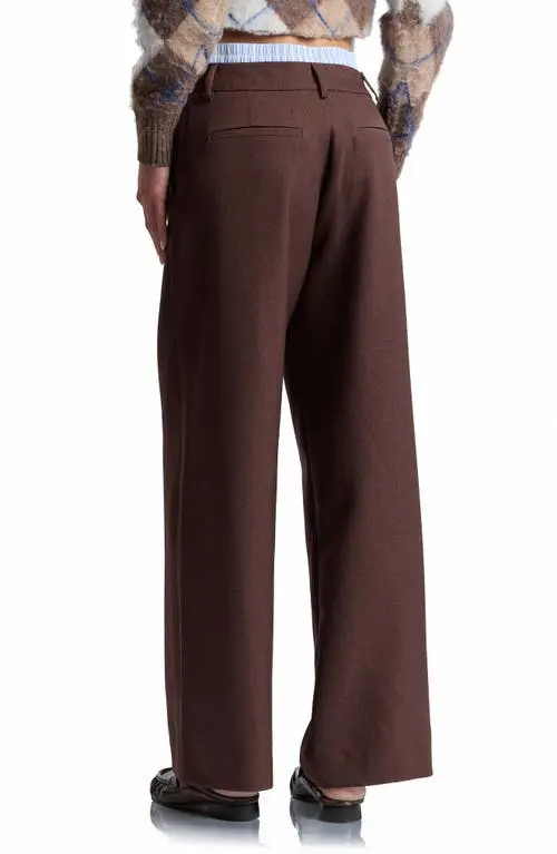 Avec Les Filles Double Waistband Wide Leg Pants