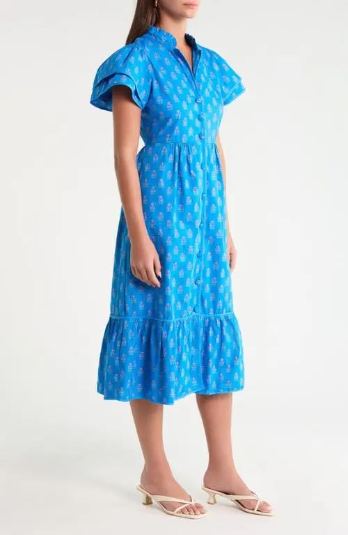 SUGARLIPS Davie Button Midi Shirtdress