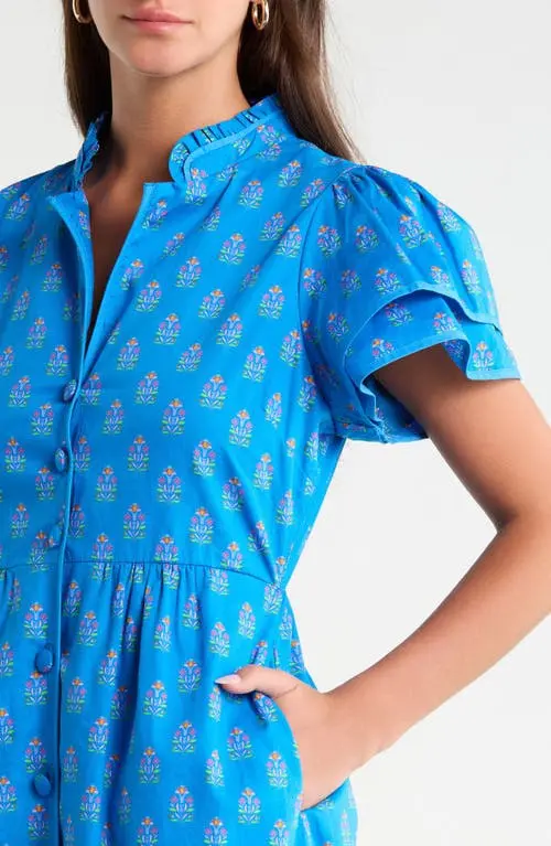 SUGARLIPS Davie Button Midi Shirtdress