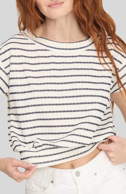 PROJECT SOCIAL T Textured Stripe Cropped Top