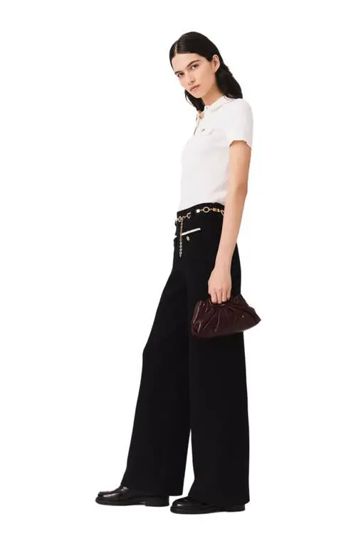 Maje Lurex Tweed Trousers