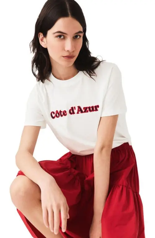 Maje Embroidered Cotton T-shirt