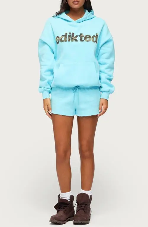 EDIKTED Camo Cutie Oversize Hoodie