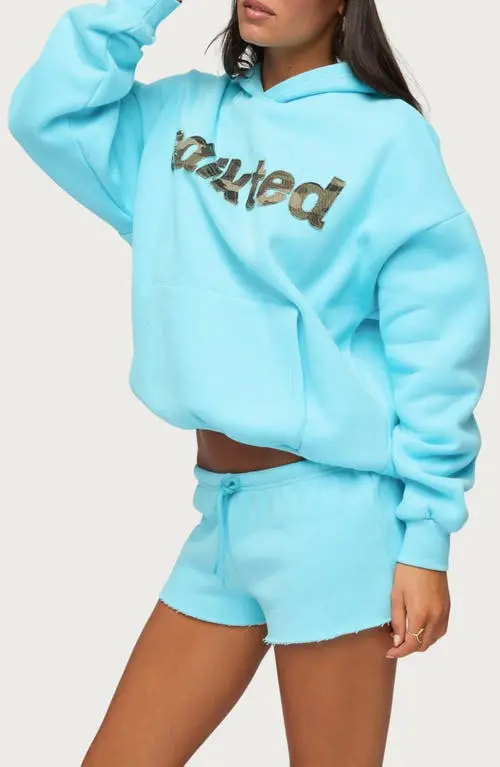 EDIKTED Camo Cutie Oversize Hoodie