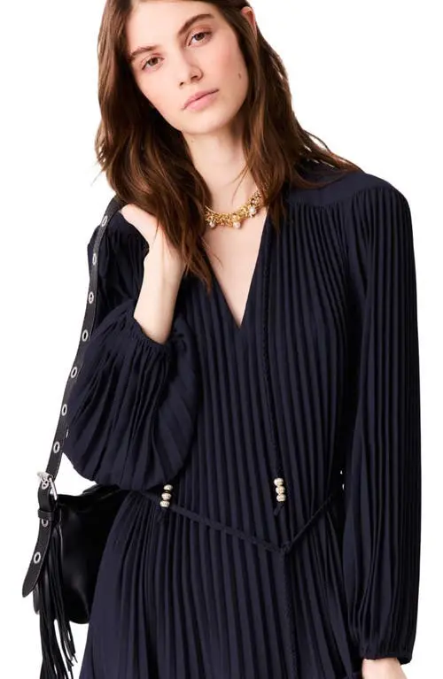 Maje Short Pleated Dress
