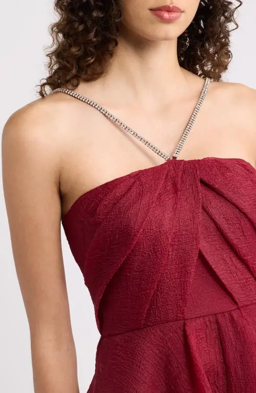 Eliza J Embellished Strap Tiered Ballgown