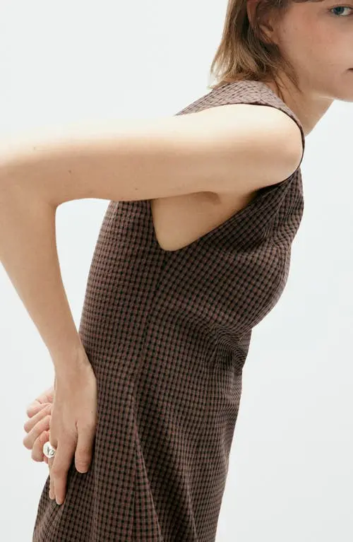 Mango Gingham Check Cottoned Minidress