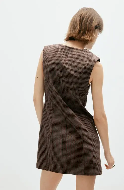 Mango Gingham Check Cottoned Minidress