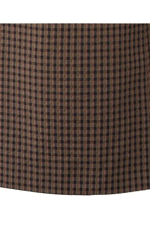 Mango Gingham Check Sleeveless Mini Dress