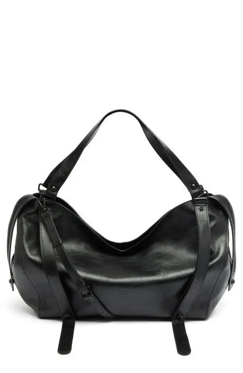 DIESEL® D-one Top Handle Leather Bag - Black