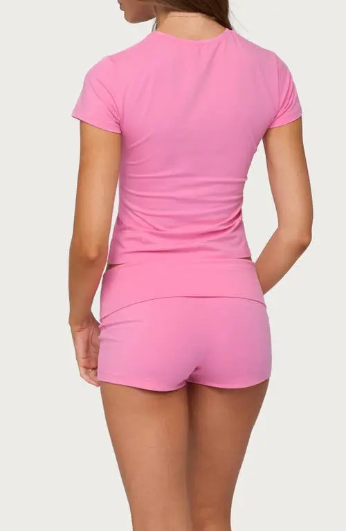 EDIKTED Marleaux Fitted Stretch Cotton T-shirt