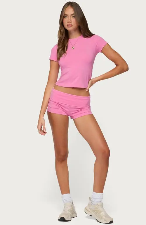 EDIKTED Marleaux Fitted Stretch Cotton T-shirt