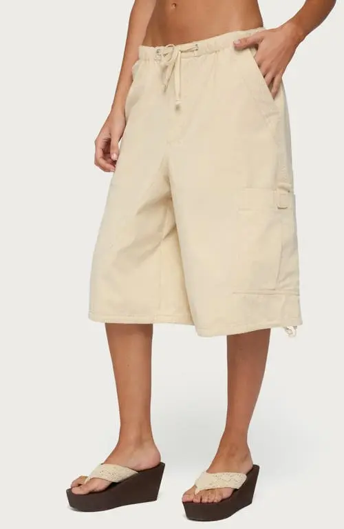 EDIKTED Azul Oversized Cargo Bermuda Shorts