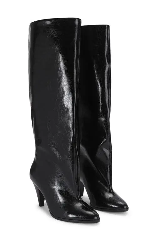 Kurt Geiger Slouchy Knee-high Leather Boots - Black