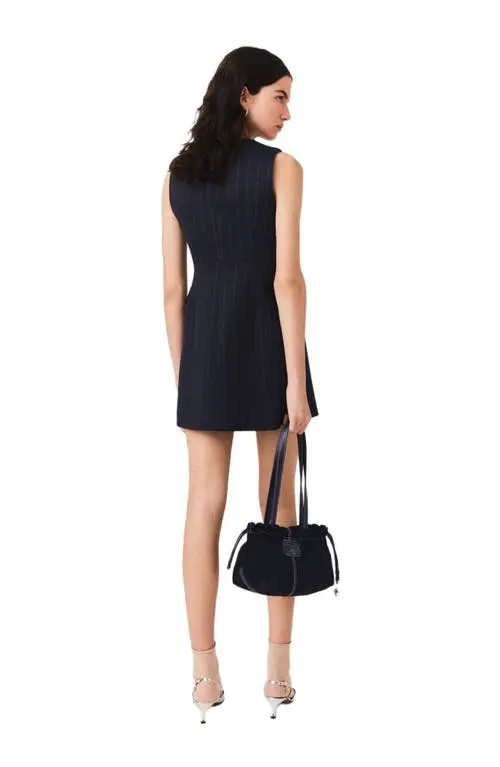 Maje Sleeveless Tailored Lurex Dress