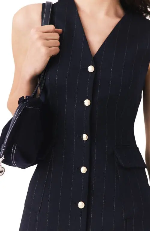 Maje Sleeveless Tailored Lurex Dress