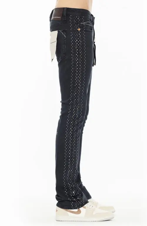 CULT OF INDIVIDUALITY Bootcut Jeans With Crystal Embellishments