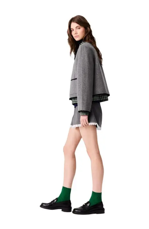 Maje Short Double-faced Coat