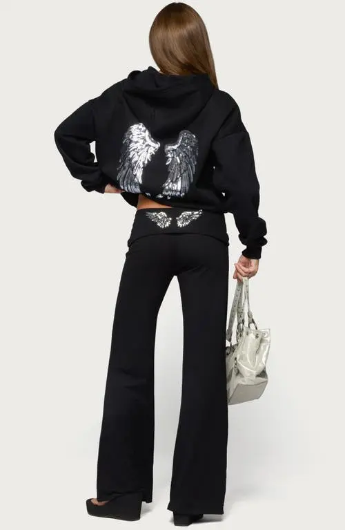 EDIKTED Angel Energy Sequin Hoodie