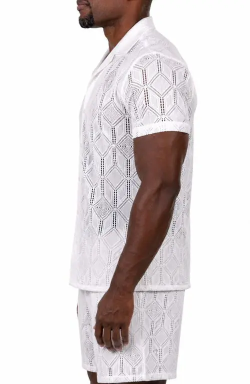 MACEOO Marthyr Geometric Knit Shorts