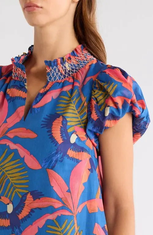 SUGARLIPS Vermina Tropical Print Shift Dress