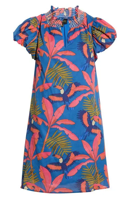 SUGARLIPS Vermina Tropical Print Shift Dress