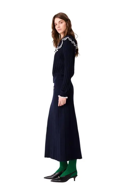 Maje Layered Cape Cardigan