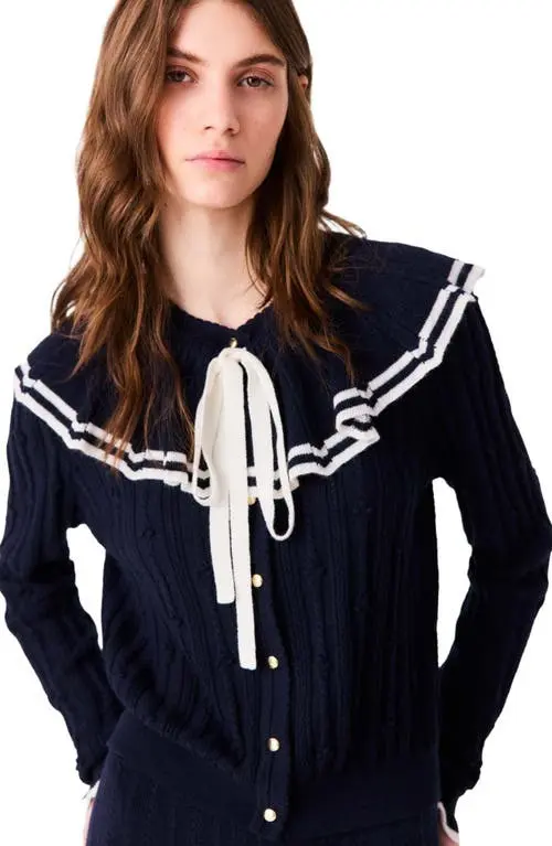 Maje Layered Cape Cardigan