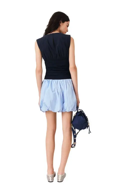 Maje Jersey And Cotton Mix Dress