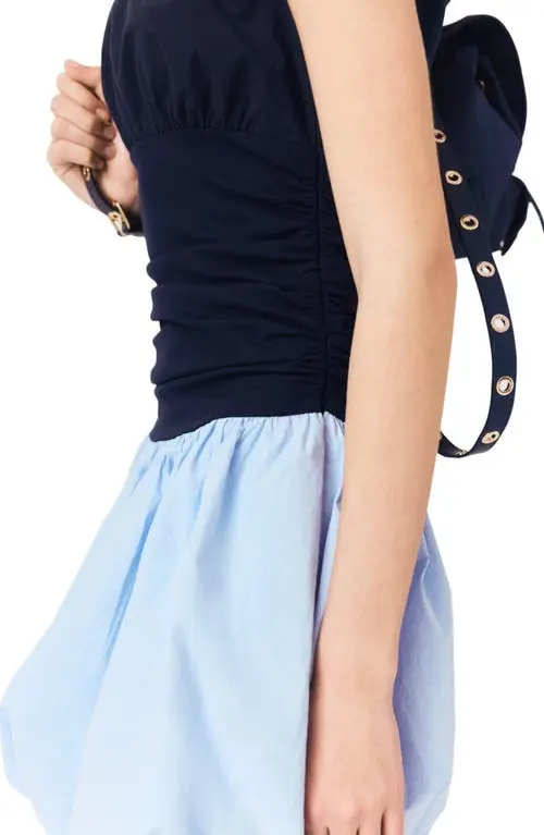 Maje Jersey And Cotton Mix Dress