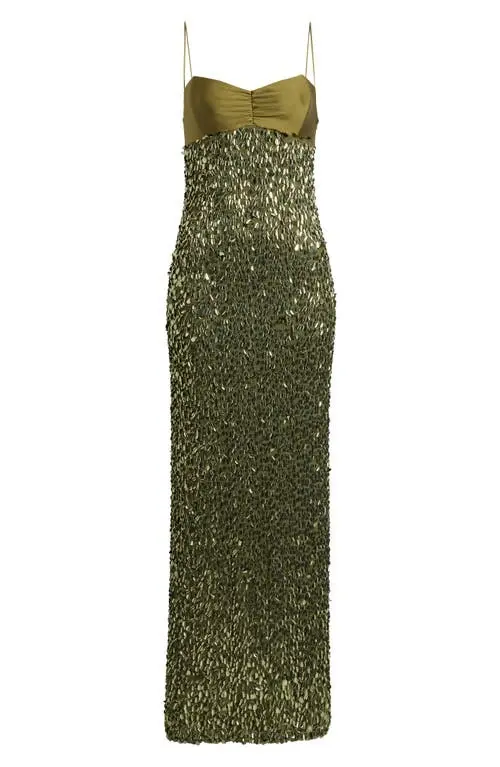 Black Halo Berri Paillette Column Gown