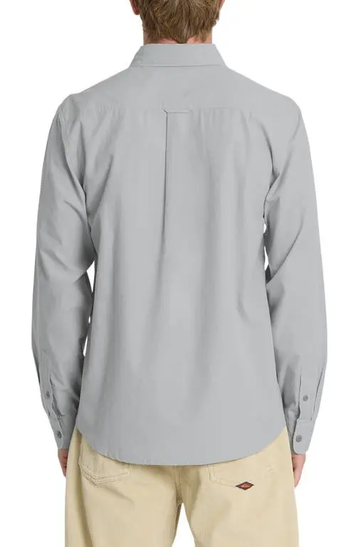 Quiksilver Shore Break Classic Long Sleeve Cotton Button-down Shirt - Quarry