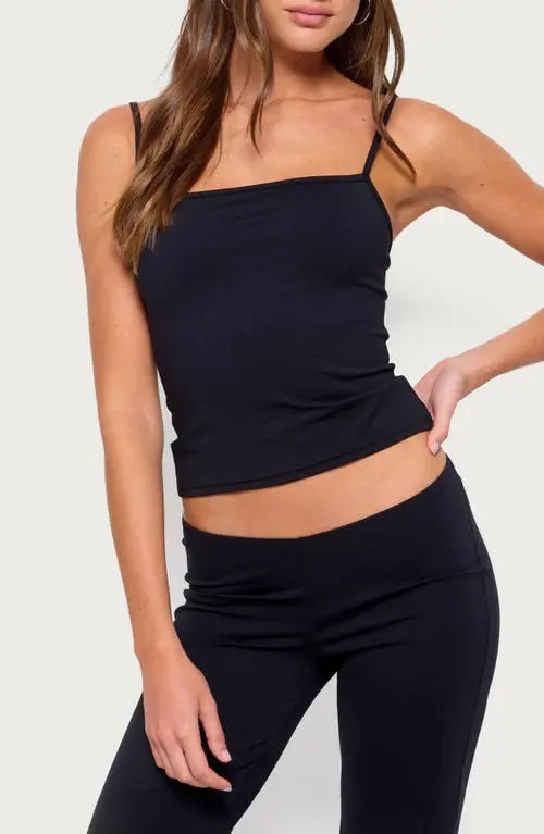 EDIKTED Anika Straight Neck Tank Top - Black
