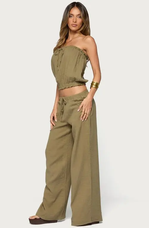 EDIKTED Viktoria Strapless Gauze Bubble Top