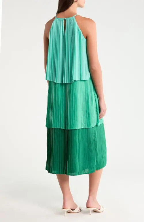 SUGARLIPS Sealy Pleated Sleeveless Tiered Maxi Dress