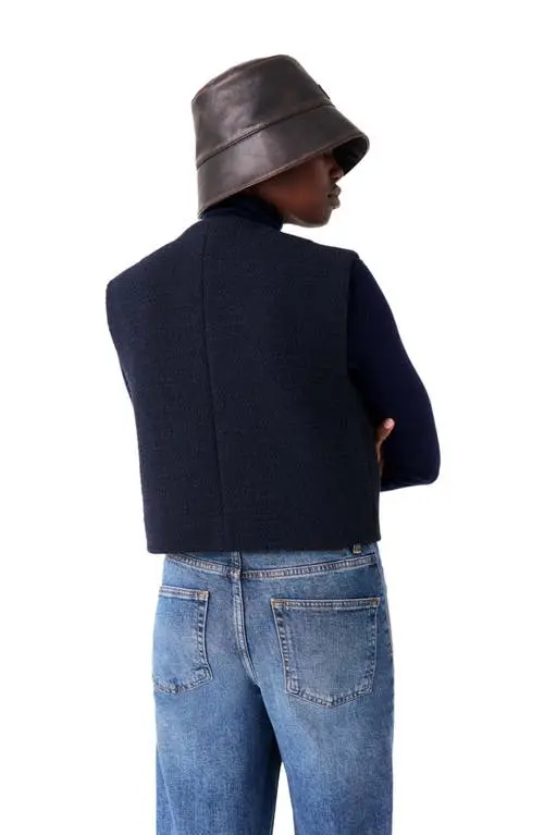 Maje Sleeveless Tweed Jacket