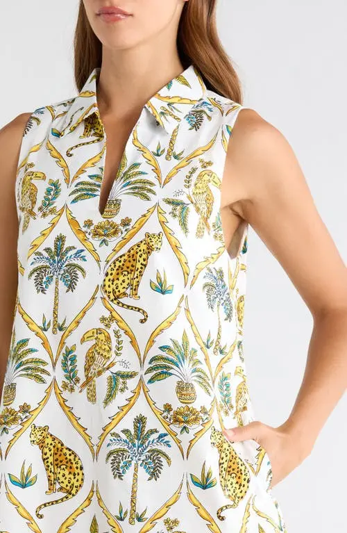 SUGARLIPS Lexya Print Sleeveless Minidress