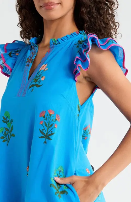 SUGARLIPS Merina Floral Cotton Mini Dress