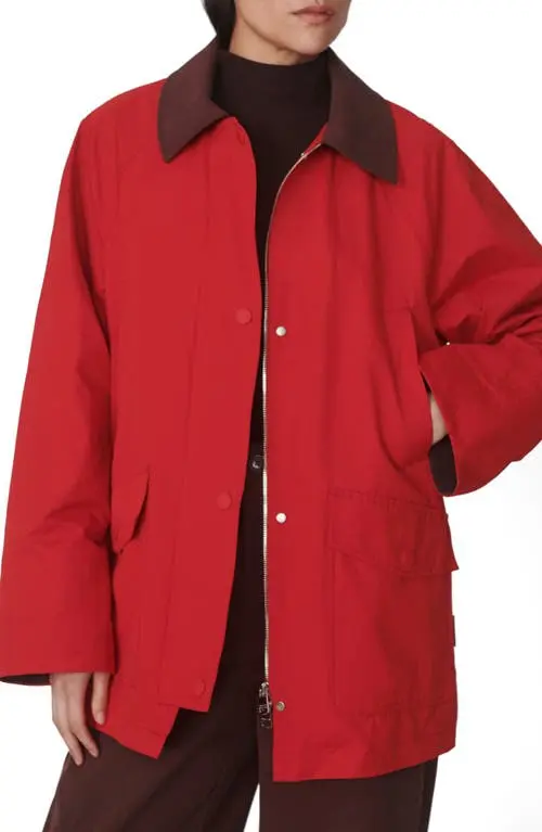 Varley Rylan Mid Length Jacket - Washed Red